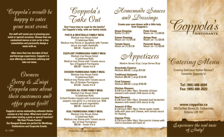 Coppola's Ristorante | coppolas.ca